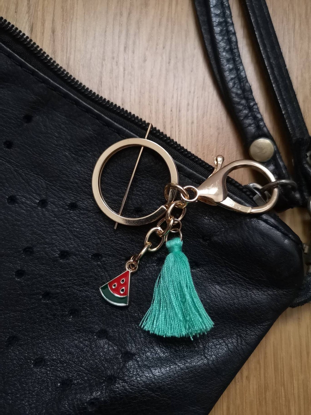 Watermelon Slice Summer Accessory Fruit Charm Watermelon Keychain - Etsy