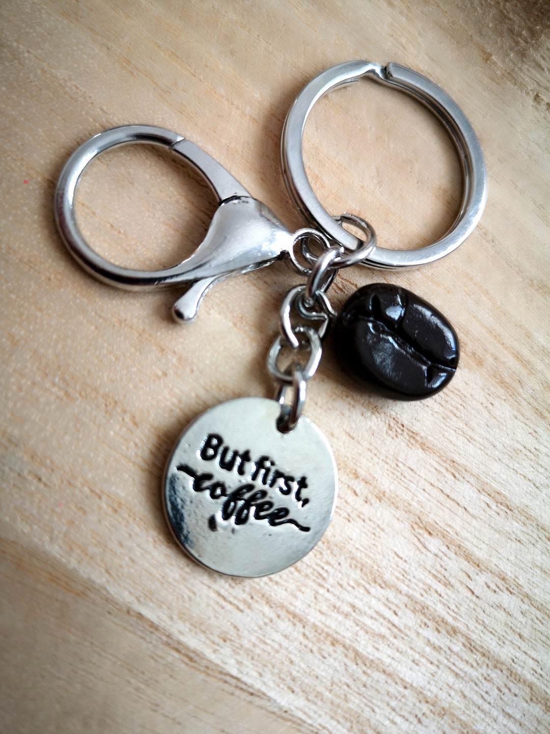 Coffee Bean Keychain but First Coffee - Etsy