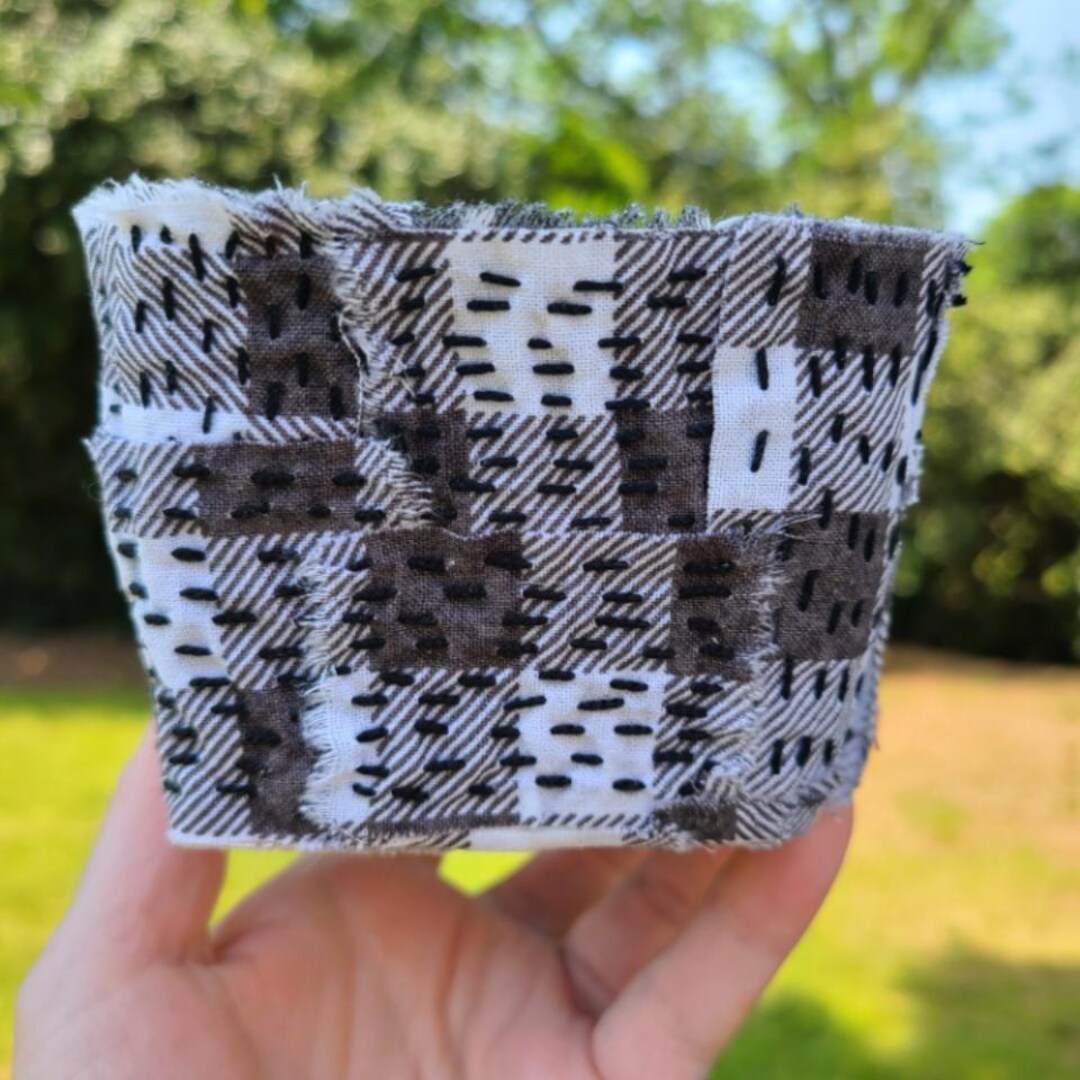 Handcrafted Fabric Box With Hand Stitching - Etsy
