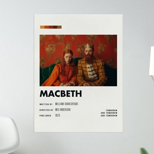 Wes Anderson Macbeth Poster, Printable Lady Macbeth Book Poster Movie ...