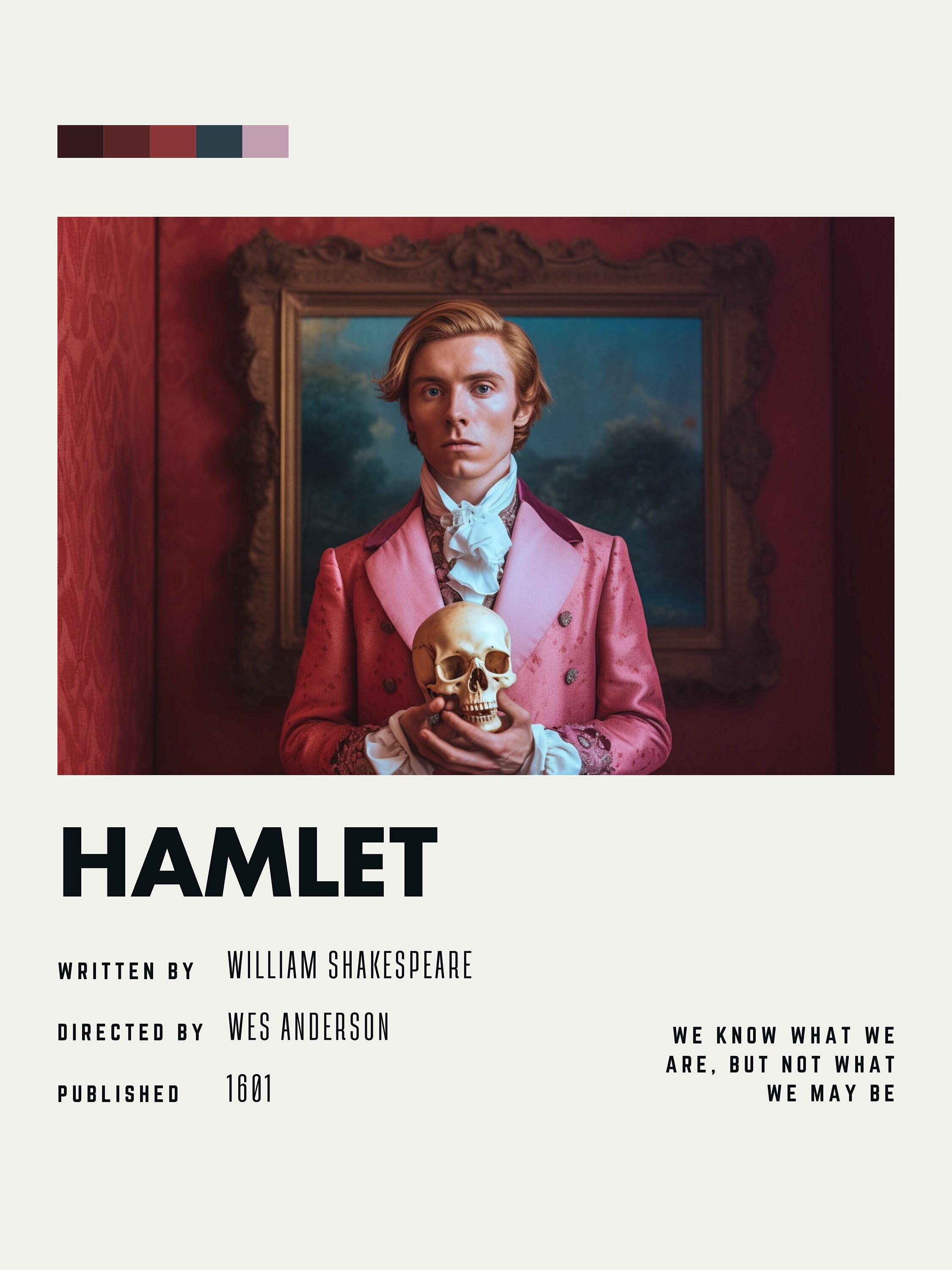 Wes Anderson Hamlet Poster | Printable Wall Art | Movie Poster ...