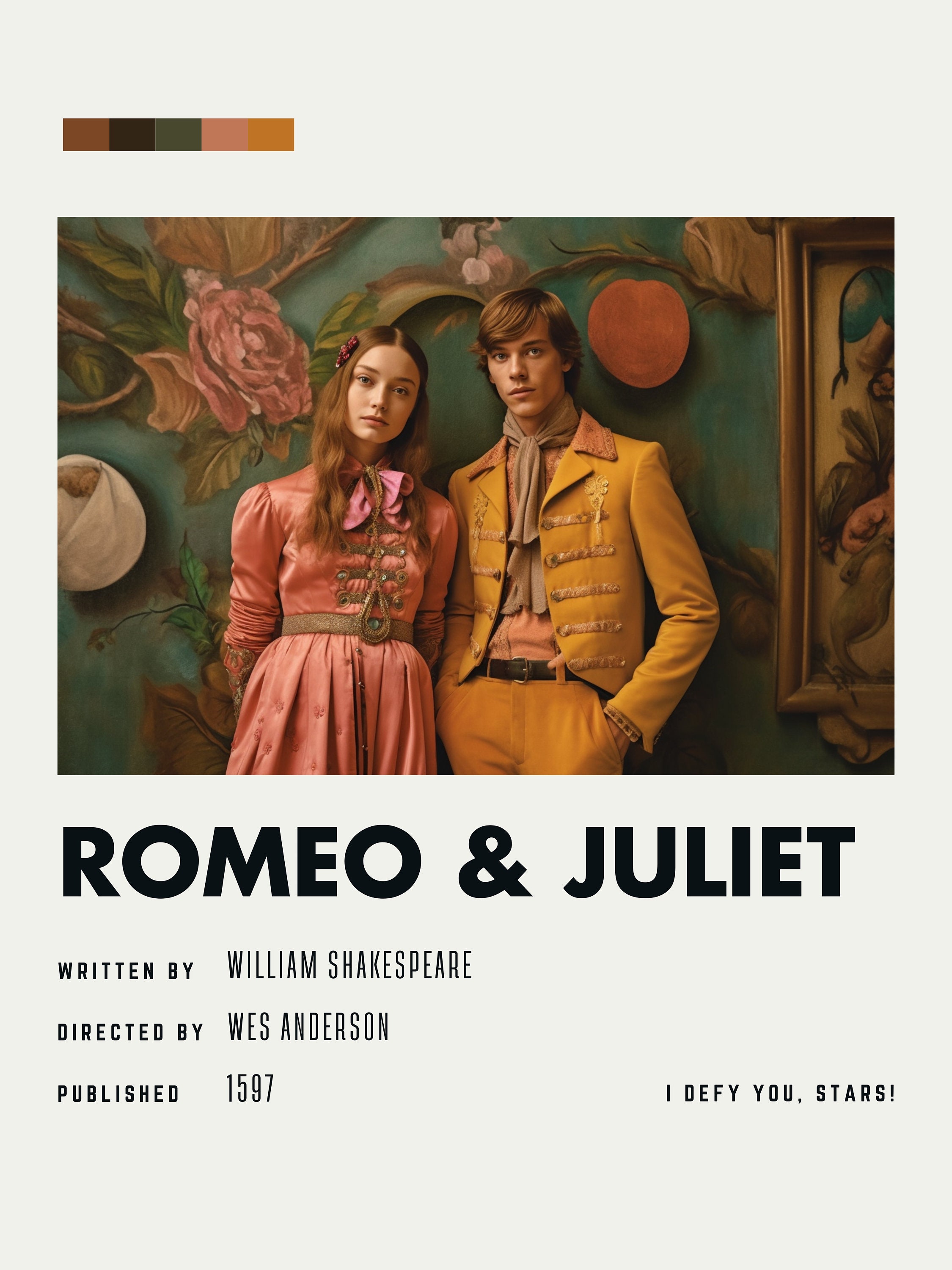 Wes Anderson Romeo and Juliet Poster | Printable Wall Art | Movie ...