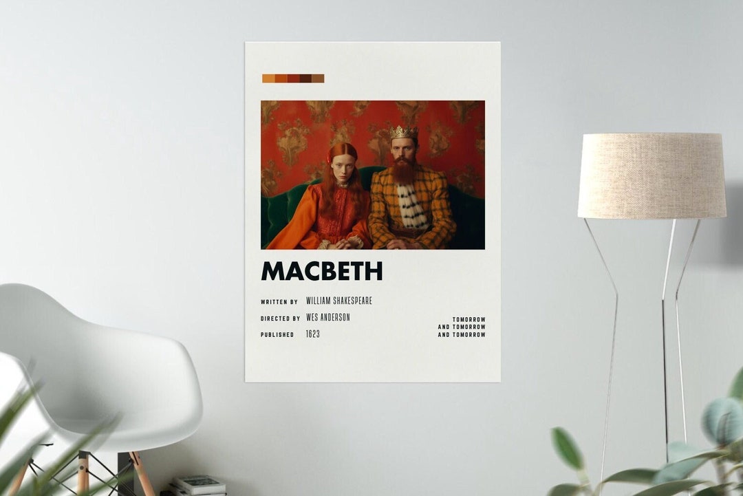 Wes Anderson Macbeth Poster, Printable Lady Macbeth Book Poster Movie ...