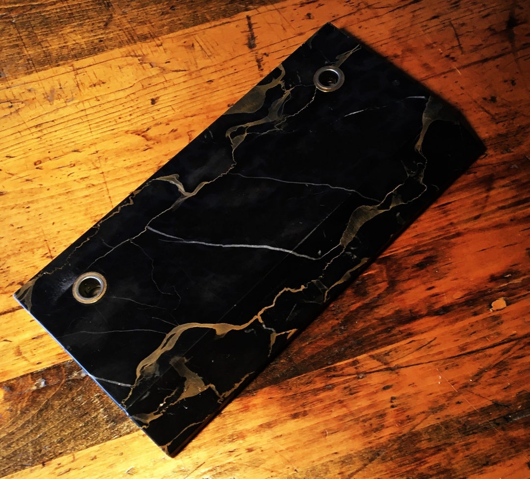 Sheaffer Double Fountain Pen Desk Set: Black and Gold Marble - Etsy