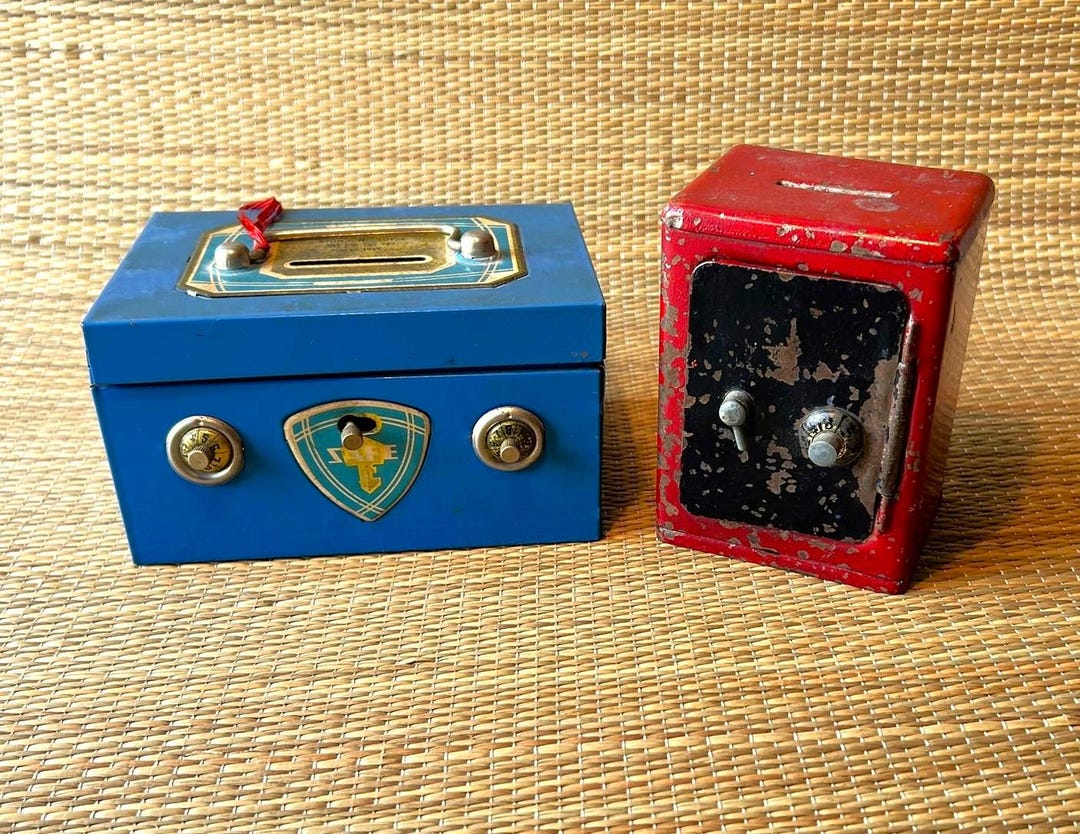 Tin & Steel Toy Safe / Banks / Boxes Vintage 1940s - 1960s RARE - Etsy