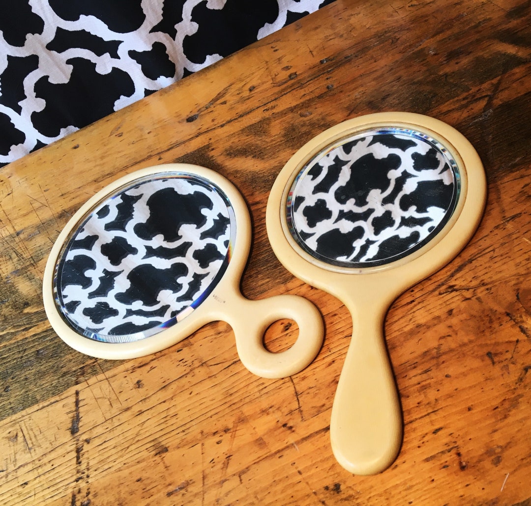 Beveled Hand Mirrors: Loonen French Ivory / Pyralin / Celluloid Circa ...