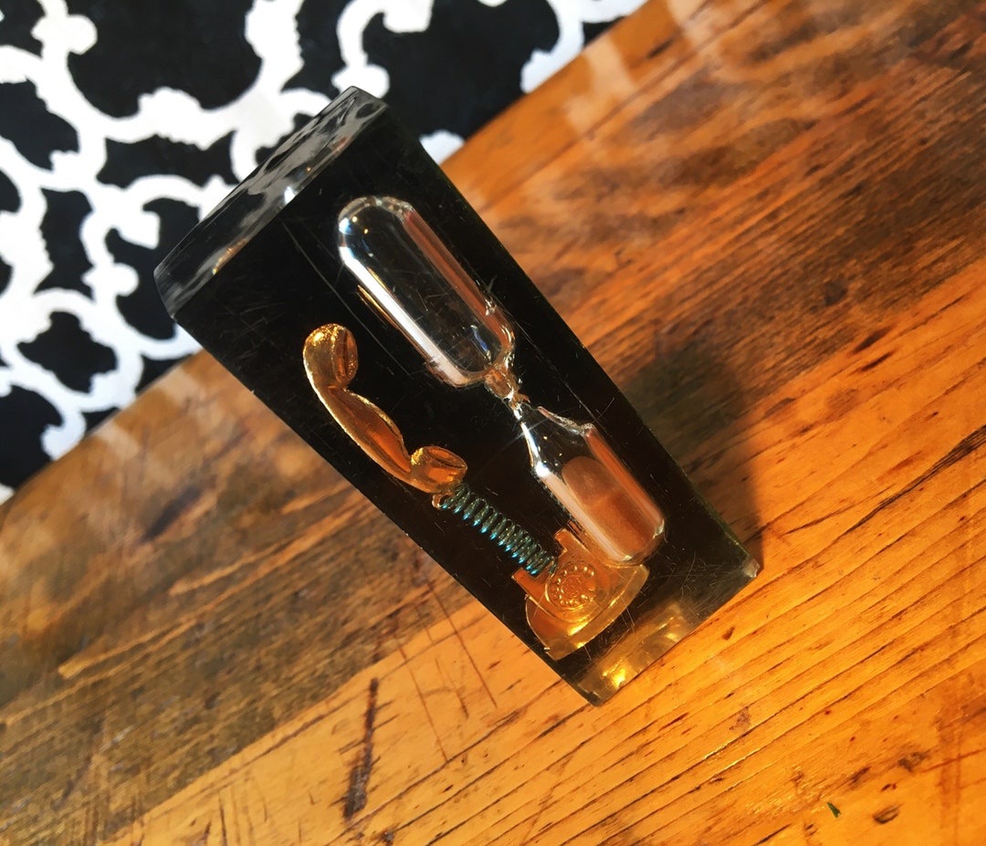 Black MCM Lucite Kitchen Timer With Rotary Telephone - Etsy