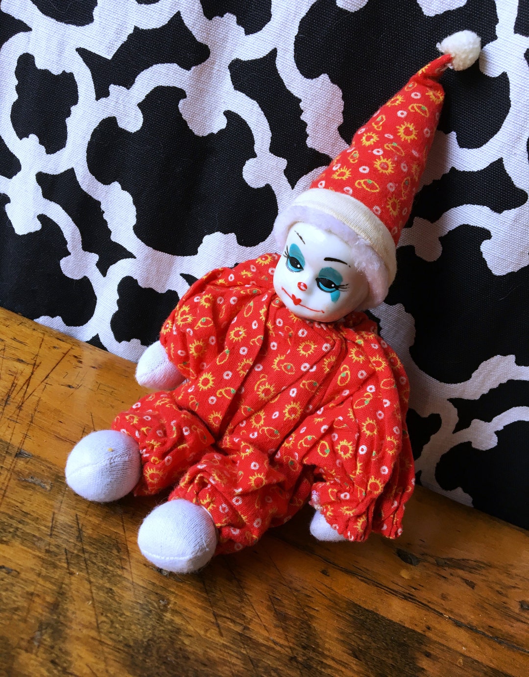 Porcelain Sad Face Vintage Clown Doll - Etsy