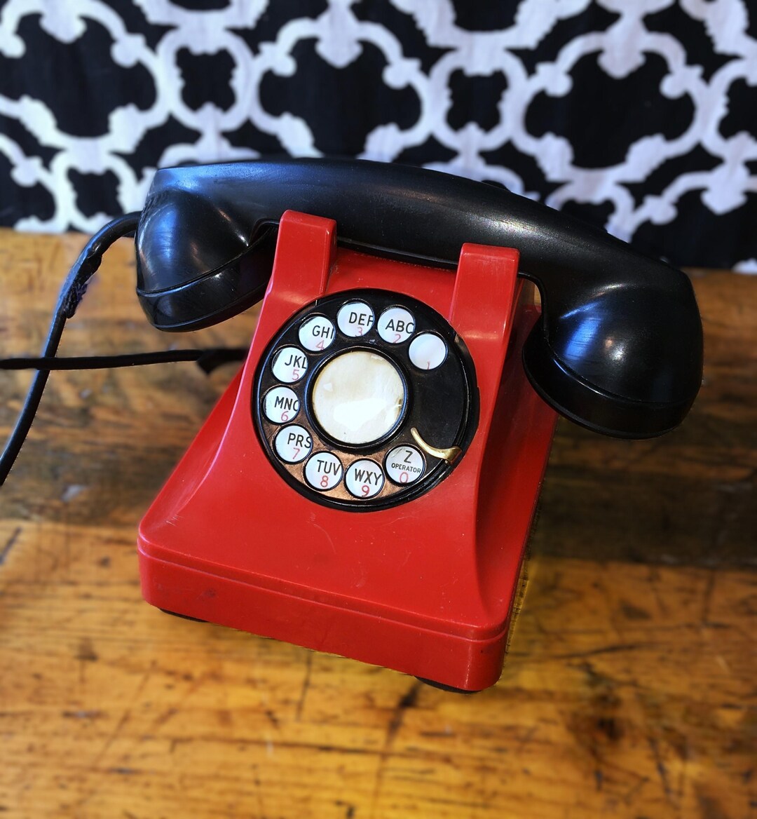 1940s Glam-r-phone by L.E. Mason Co. of Boston: Red PHONE COVER for ...