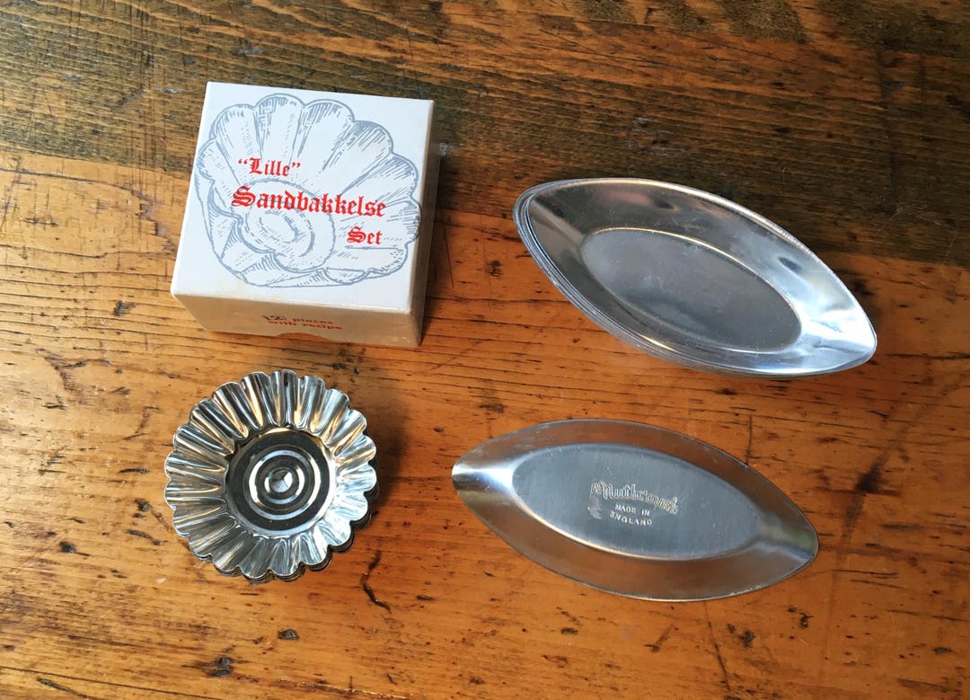 LILLE Sandbakkelse Fluted Tart Molds 12 in Original Box & NUTBROWN ...