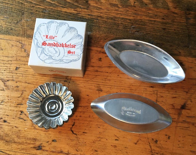 LILLE Sandbakkelse Fluted Tart Molds 12 in Original Box & NUTBROWN ...
