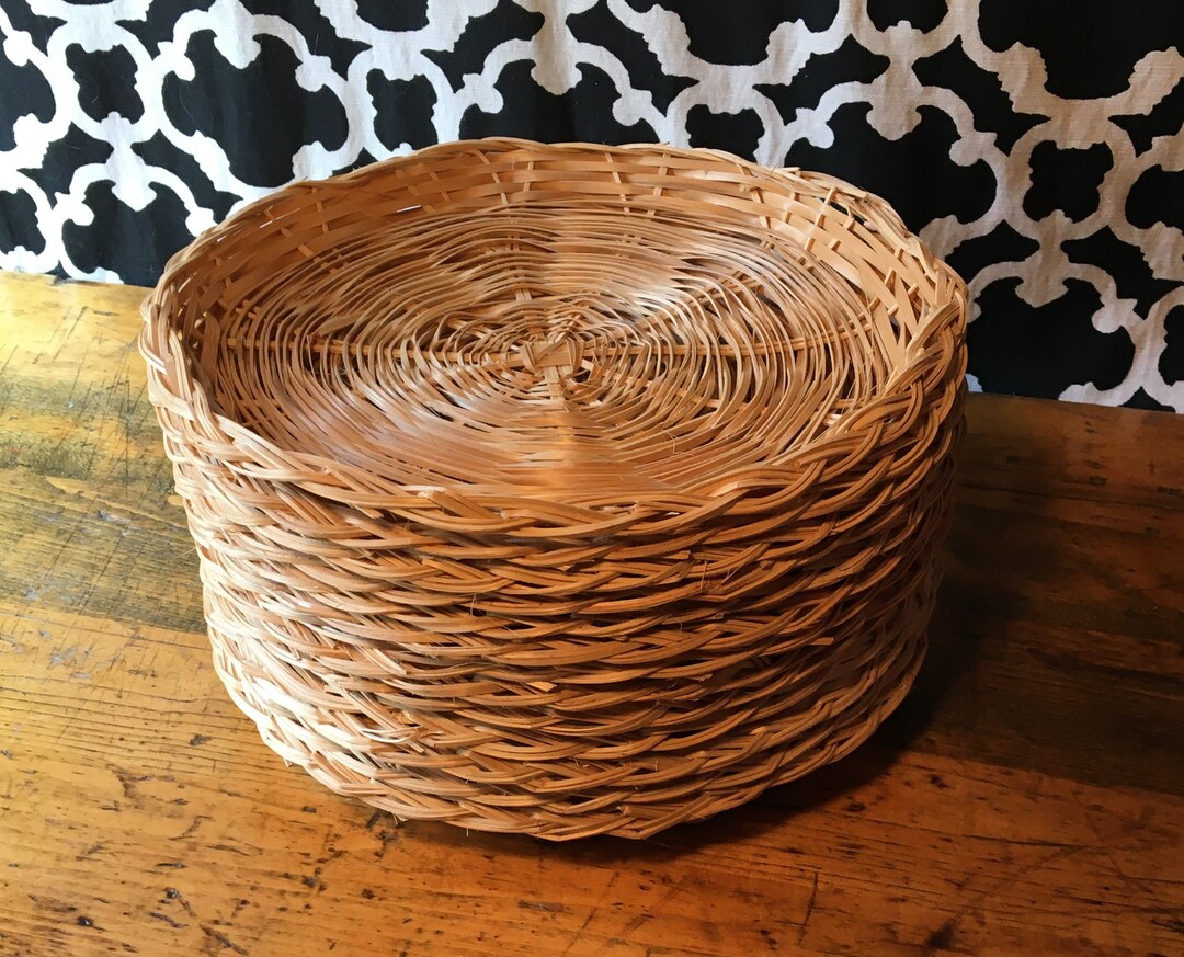 Rattan Wicker Picnic Paper Plate Holders: Lot of 13 - Etsy