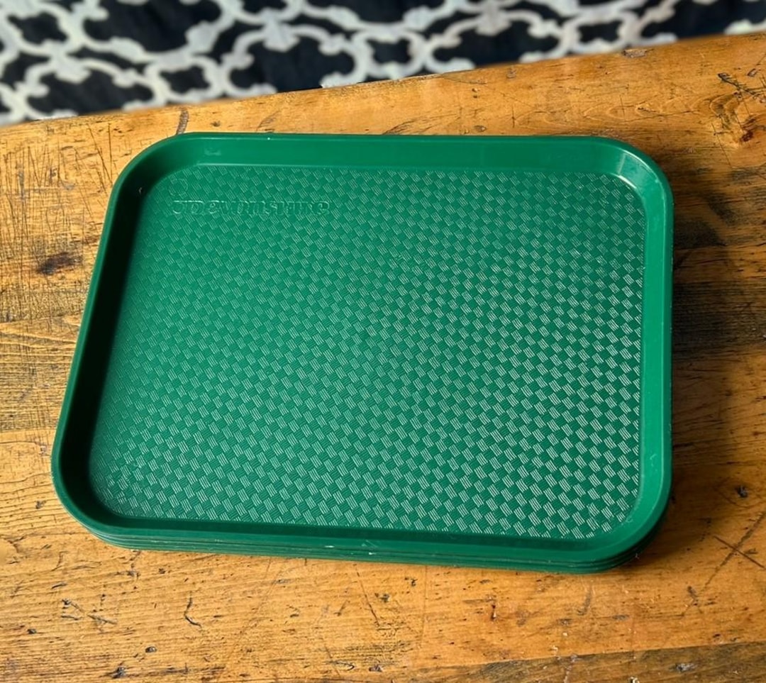 Cambro Tray LOT of 4 Forest Green Plastic Serving Trays COMMERCIAL ...
