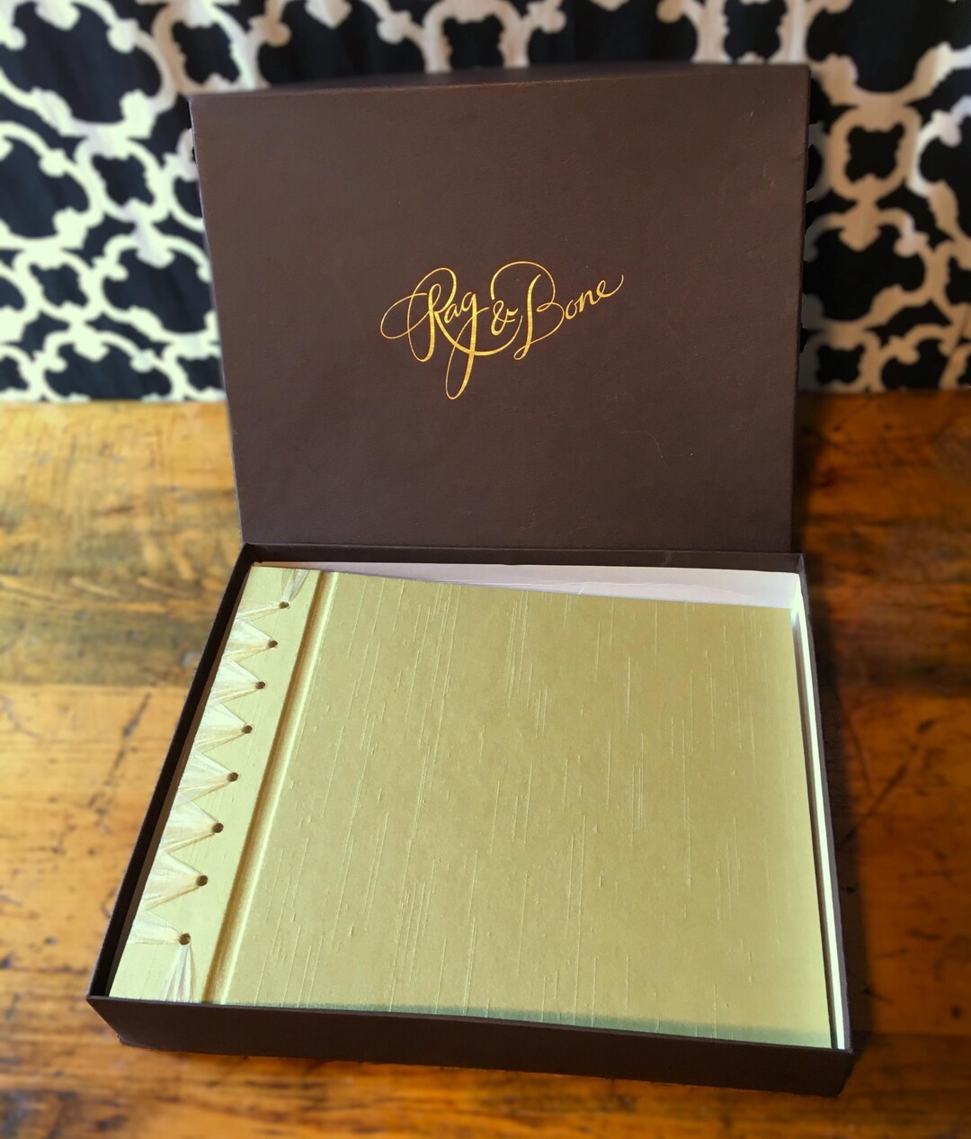 Rag & Bone Handbound Deckle Edge Paper Album/book Bound in Silk ...