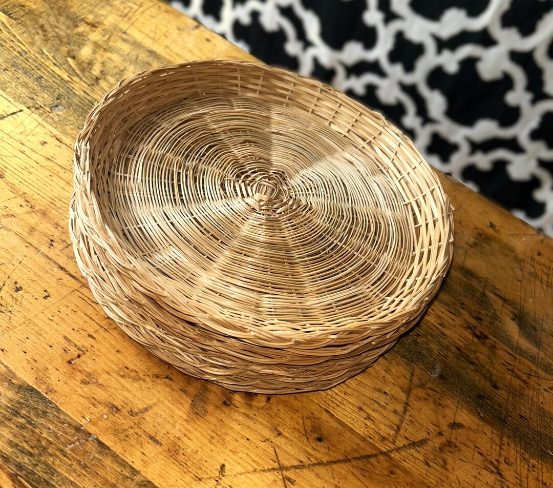Rattan Wicker Picnic Paper Plate Holders: Lot of 8 - Etsy