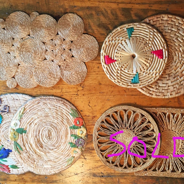 Straw Trivets - Etsy