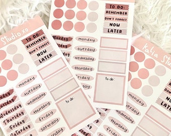 Pink Planner Stickers | Etsy
