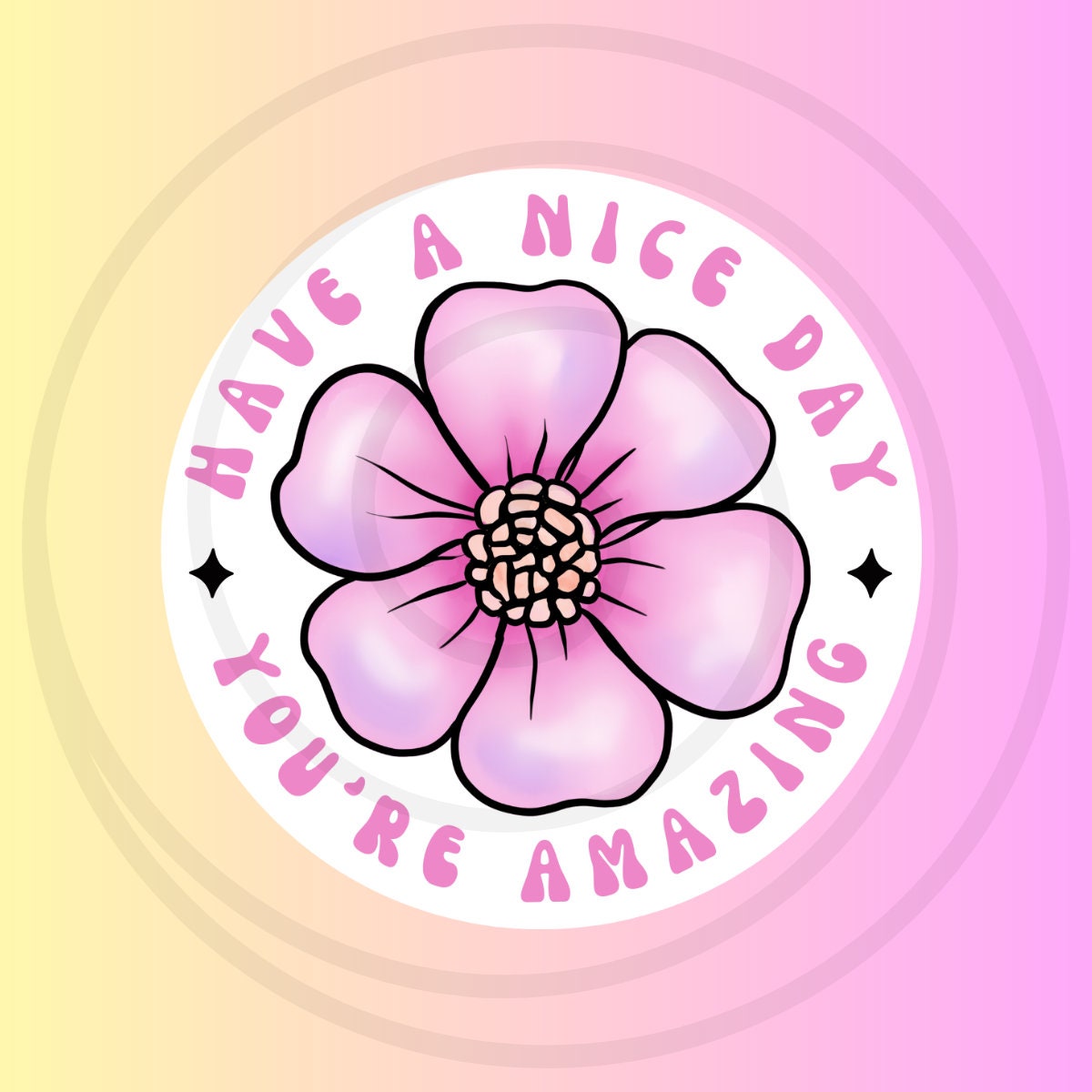 Have A Nice Day Sticker Template, Small Business, Print Cut Template ...