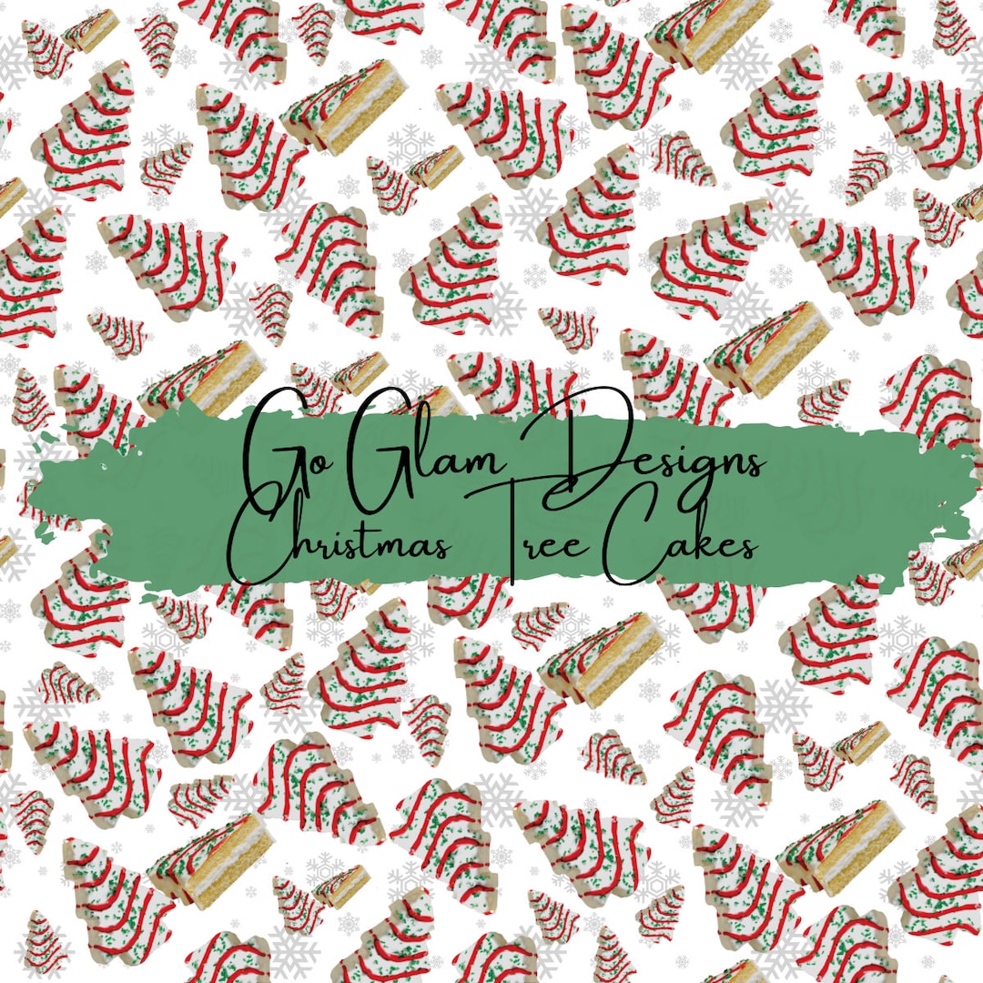 Christmas Tree Cakes Seamless Pattern, Festive Fabric Design (digital ...