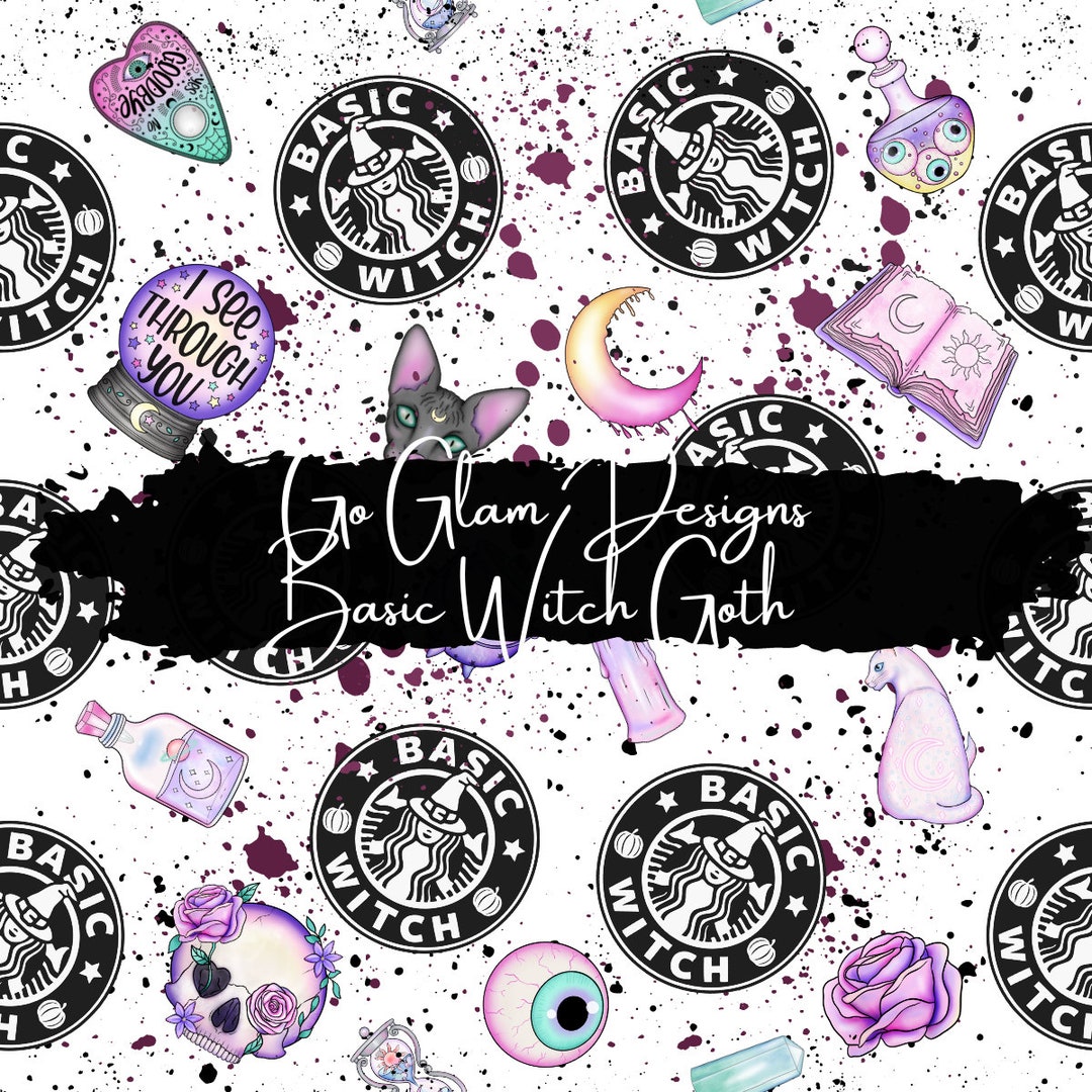 Basic Witch Goth Seamless Pattern: Commercial Use (digital Download) - Etsy