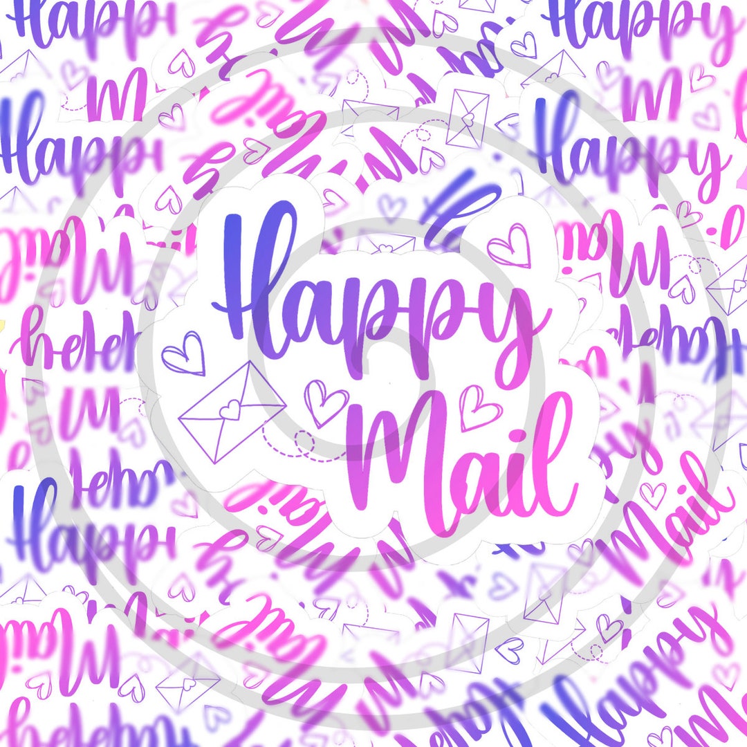Happy Mail Sticker Template, PNG Sticker Download, Small Business ...