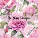 Elegant Roses Seamless Pattern Bundle, Repeat Pattern, Digital Download ...