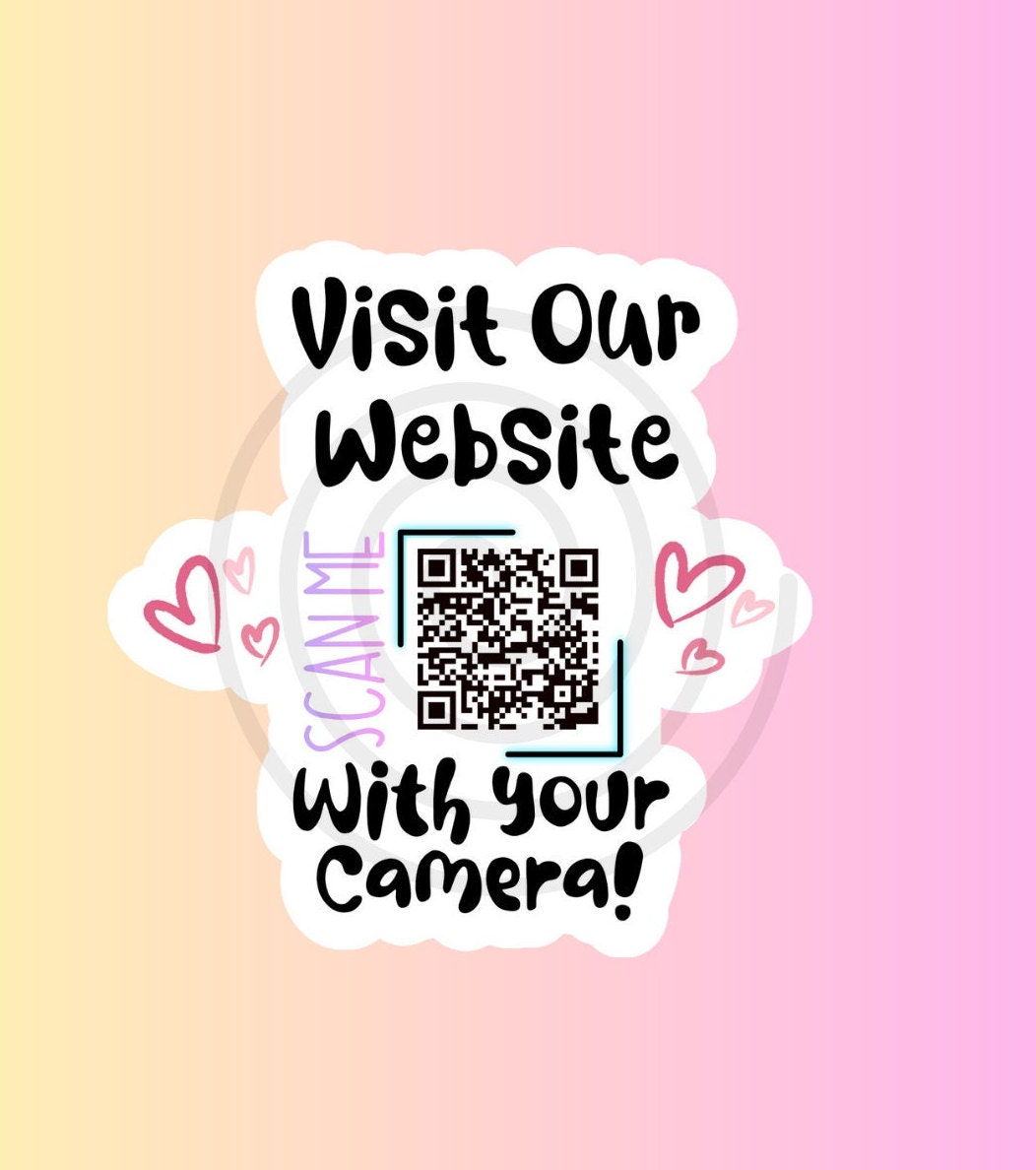 PNG Sticker Download, Custom QR Code Website Sticker Template, Small ...