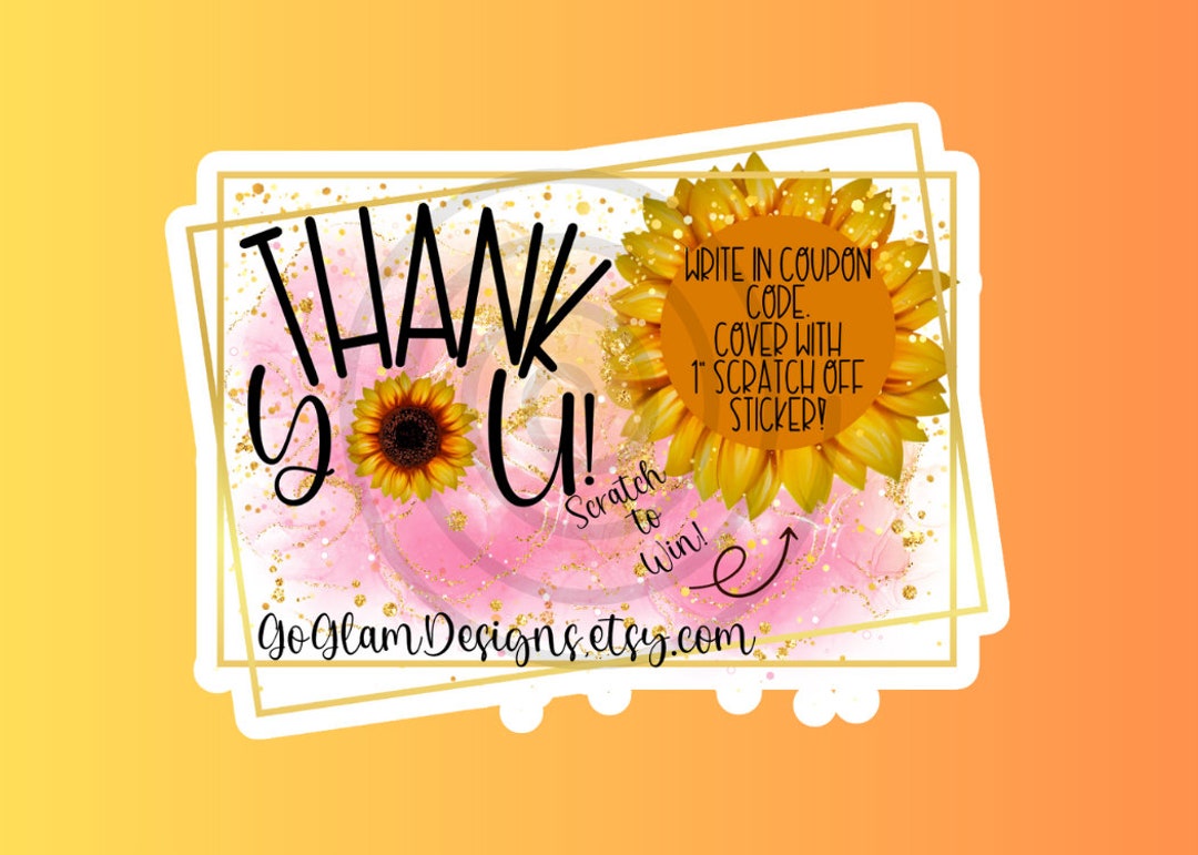 Sunflower Scratch to Win Sticker Download, PNG Sticker Download, Small ...