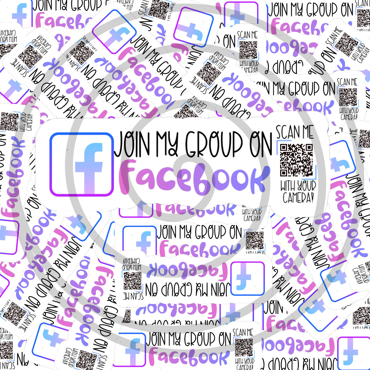 PNG Sticker Download, Custom QR Code Facebook Group Sticker Template ...