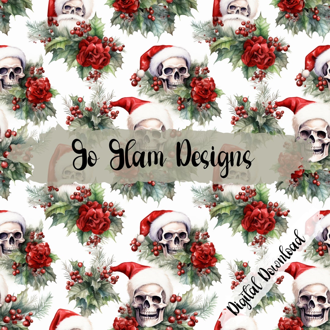 Seamless Pattern Goth Santa Repeat Pattern, Digital Download ...