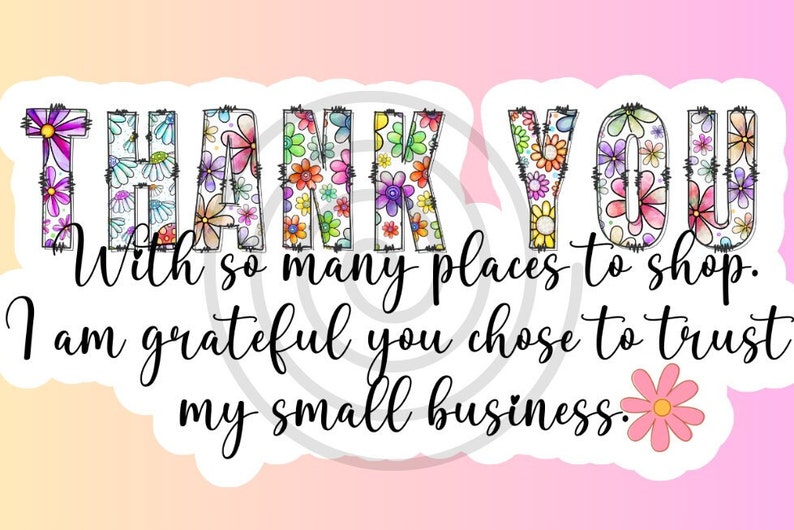 Thank You Sticker Download, PNG, Small Business, Thank You Shop Package ...