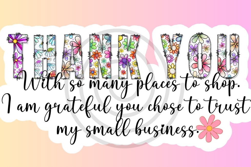 Thank You Sticker Download, PNG, Small Business, Thank You Shop Package ...
