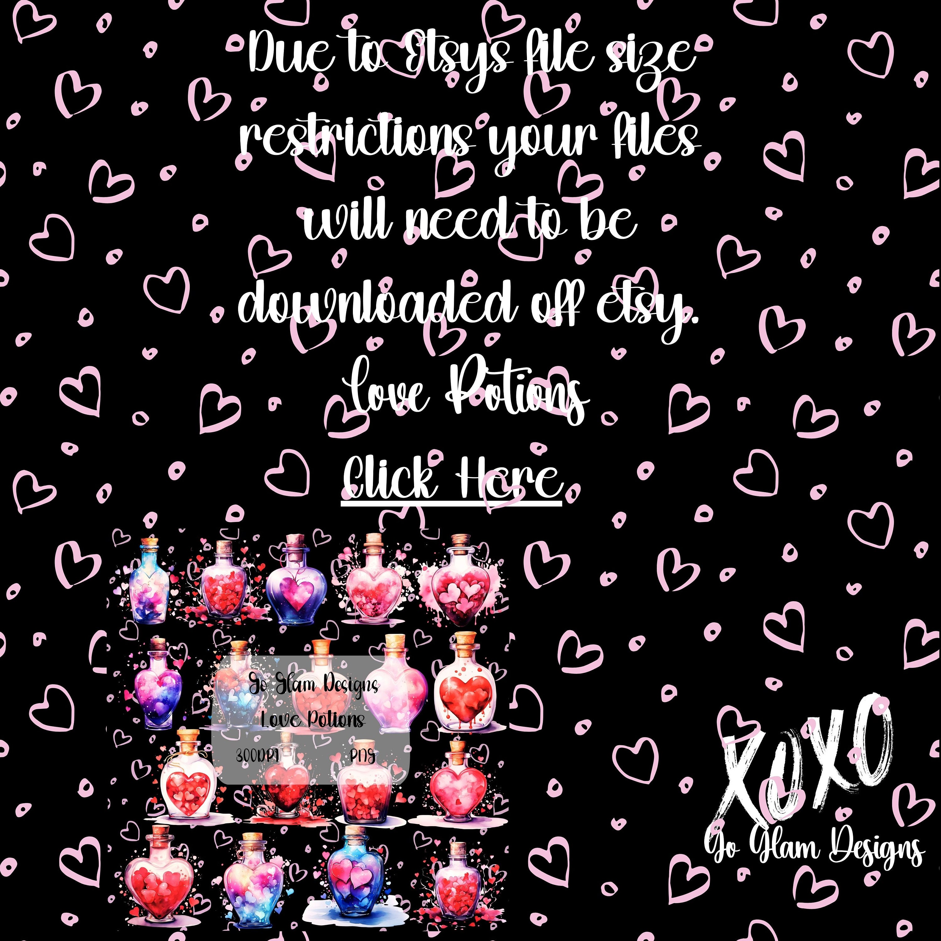 Valentines Day Love Potions Clip Art, Watercolor Clip Art, Transparent ...