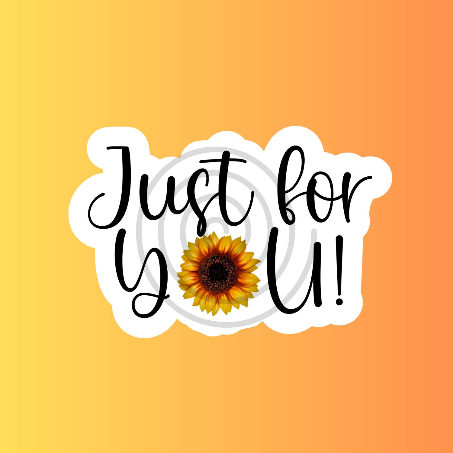 PNG Sticker Download, Sunflower Just for You Sticker Template, Small ...