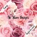 Elegant Roses Seamless Pattern Bundle: Valentine's Fabric Design ...