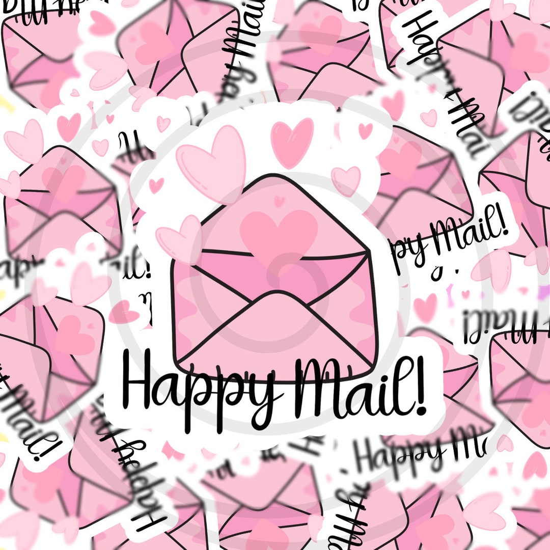Happy Mail Sticker Template, Small Business, Print Cut Template ...
