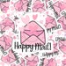 Happy Mail Sticker Template | Cute Pink Envelope Sticker | Small ...