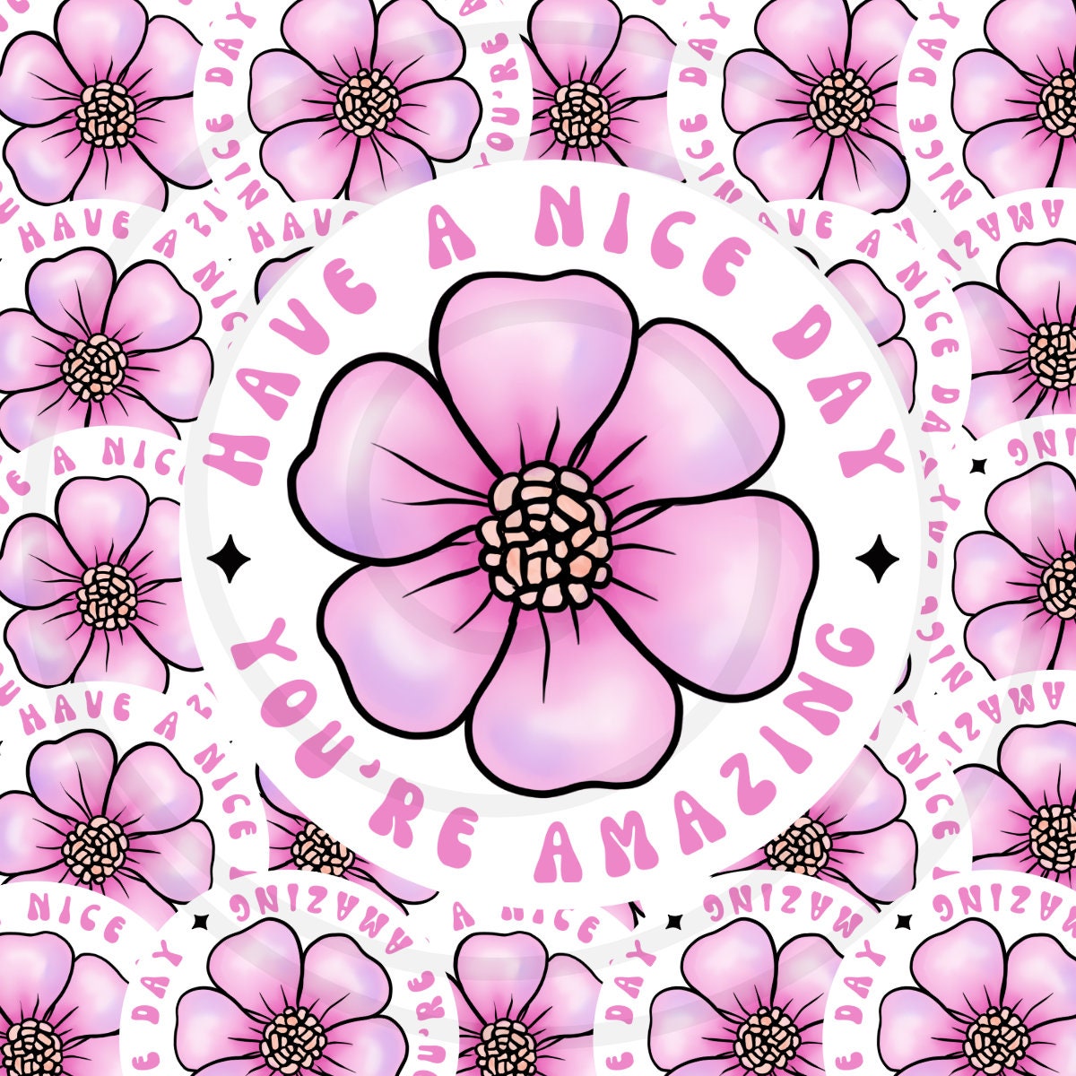 Have A Nice Day Sticker Template, Small Business, Print Cut Template ...