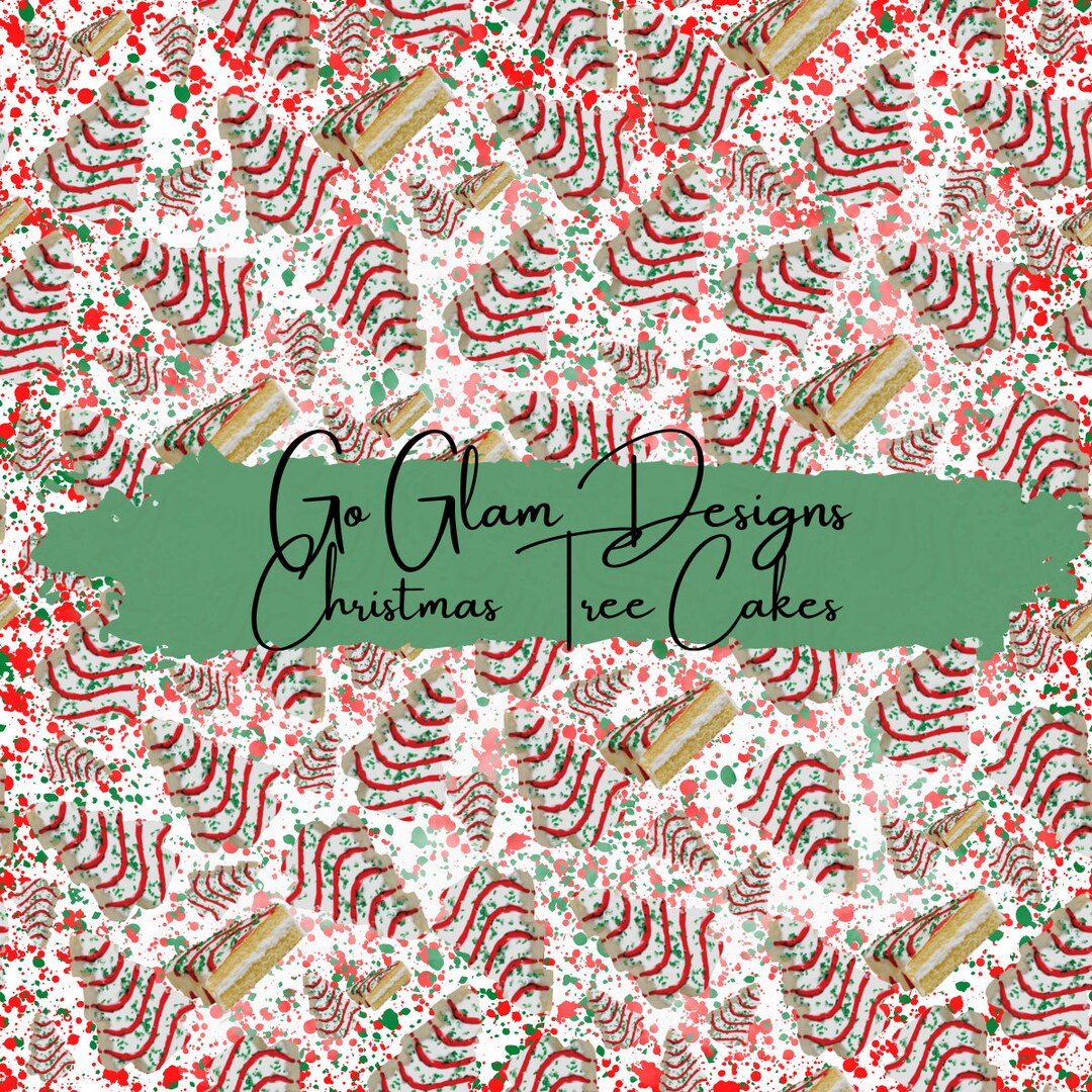 Christmas Tree Cakes Splatter Seamless Pattern Repeat - Etsy