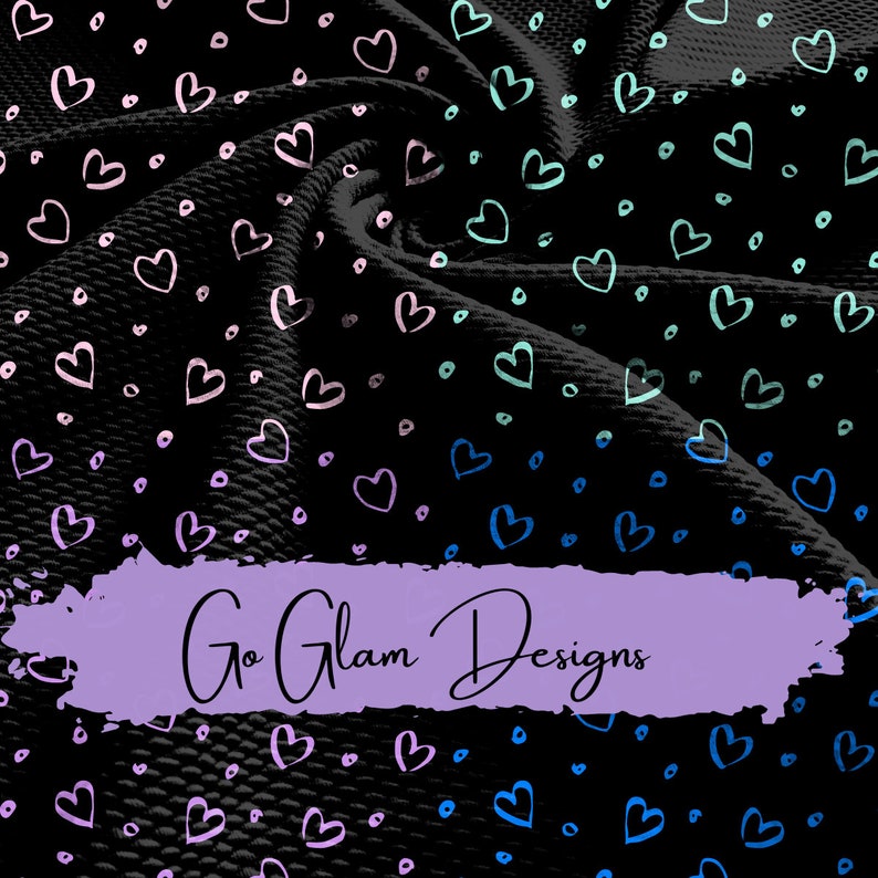 Black Rainbow Hearts Seamless Pattern, Repeat Pattern, Digital Download ...