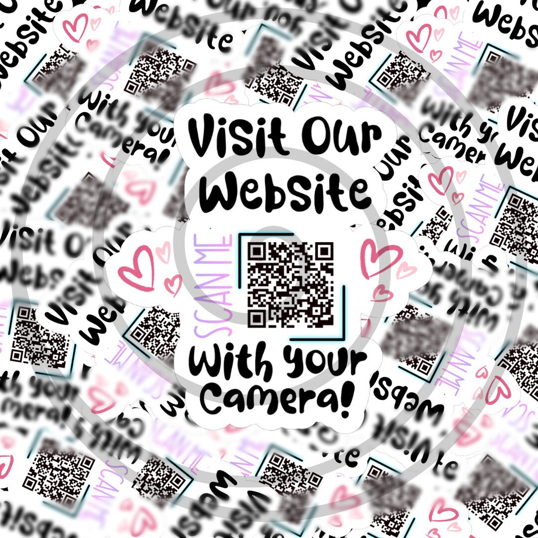 PNG Sticker Download, Custom QR Code Website Sticker Template, Small ...