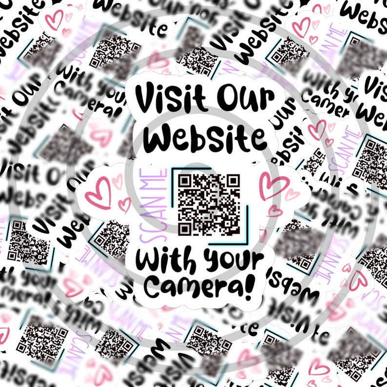 PNG Sticker Download, Custom QR Code Website Sticker Template, Small ...