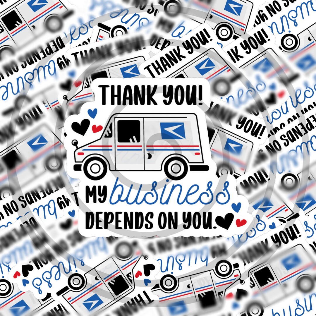 Thank You Postal Sticker Template, Small Business, Print Cut Template ...