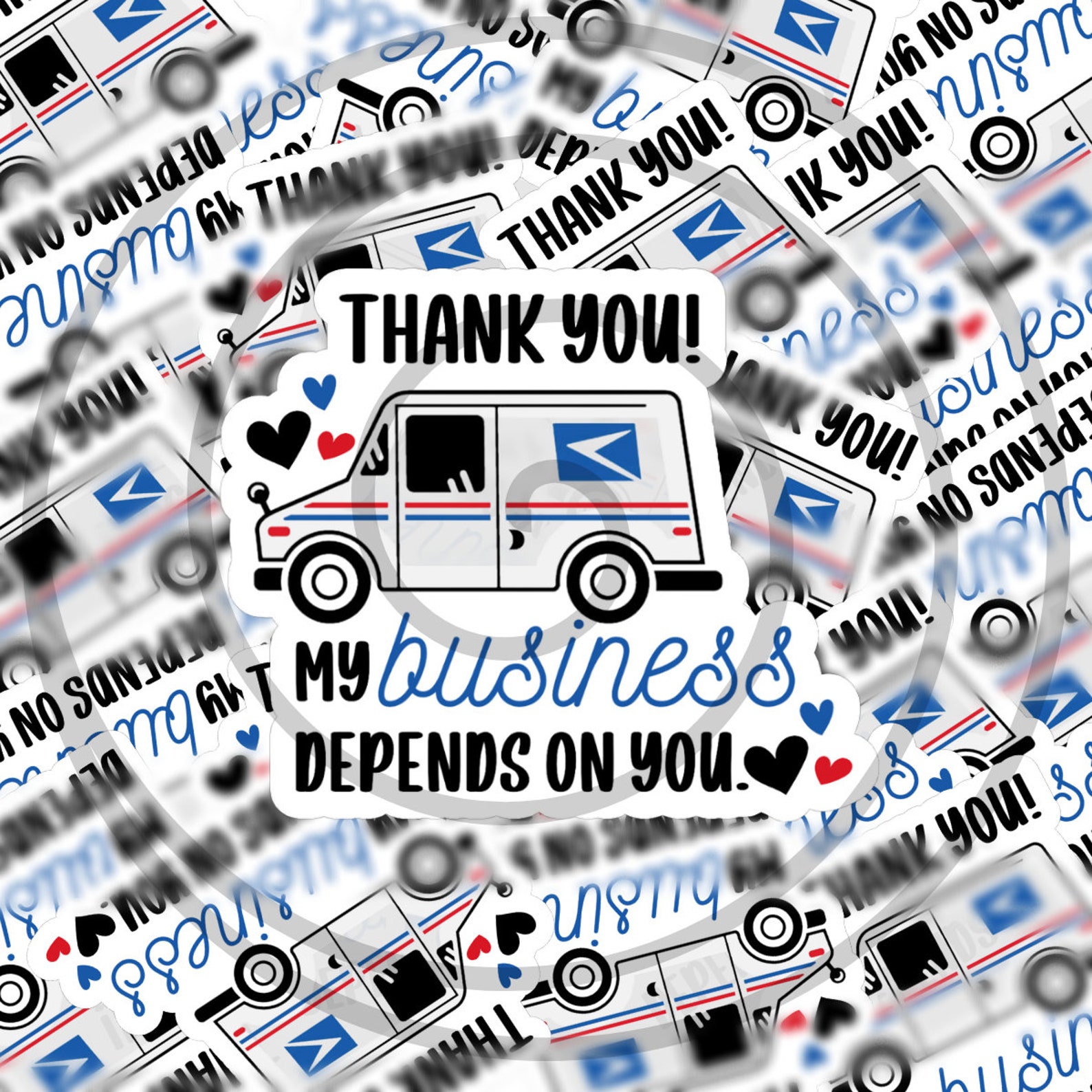 Thank You Postal Sticker Template, Small Business, Print Cut Template ...