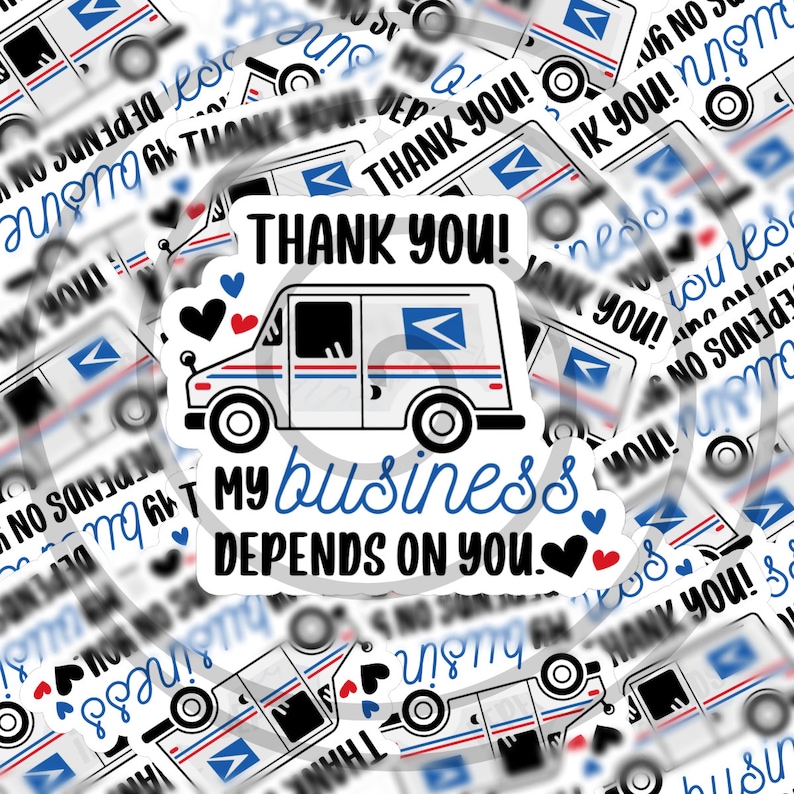 Thank You Postal Sticker Template, Small Business, Print Cut Template ...