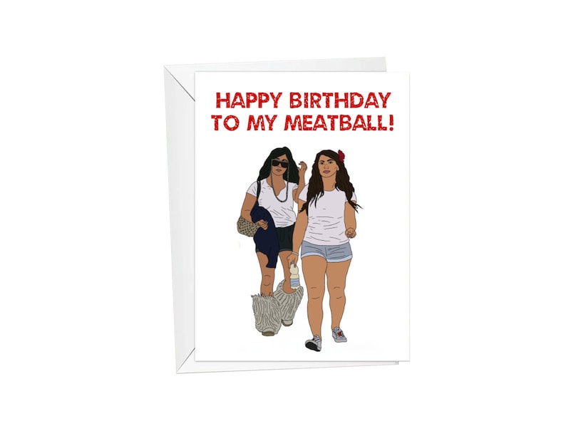 Jersey Shore, Meatball Birthday, Greeting Card - Etsy