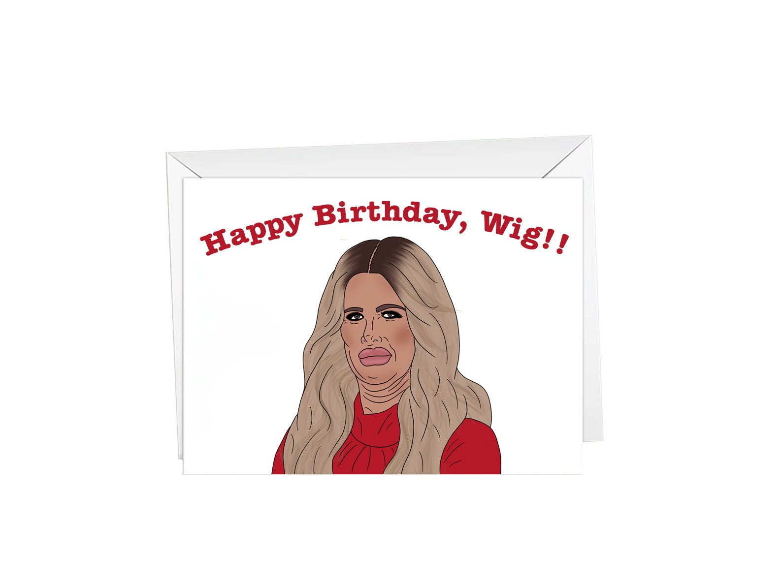 Rhoa, Wig Birthday, Greeting Card - Etsy