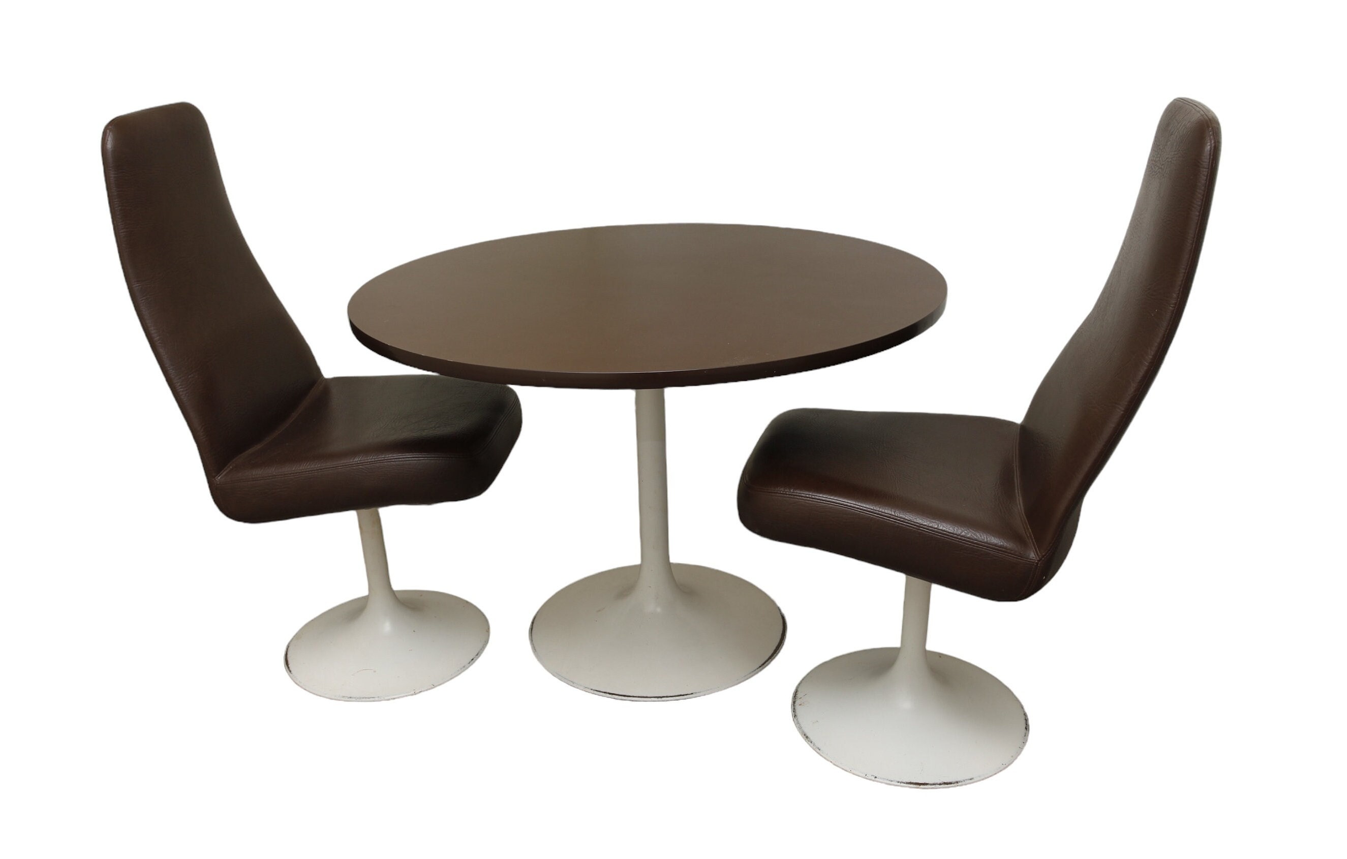 Round Dinner Table From Johansson Design on a Tulip Foot, Sweden 1970s ...