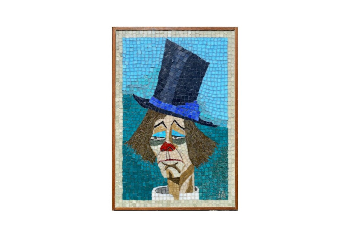 Mosaic, Clown, Portrait , 1968 by Ingegärd Andersson - Etsy