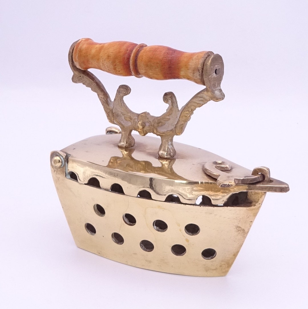 Vintage Small Brass Decorative Iron Wooden Handle - Etsy